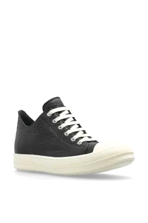 Rick Owens Low Top Leather Sneakers - Black