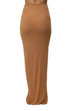 JLUXLABEL Island Drape Maxi Skirt - Tan