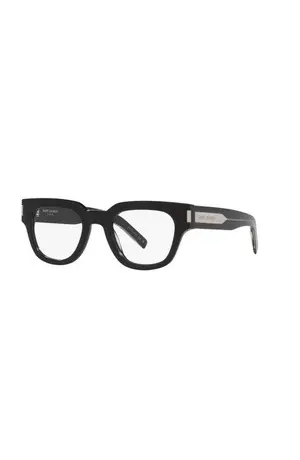 Saint Laurent 50mm Rectangle Optical Glasses - Black