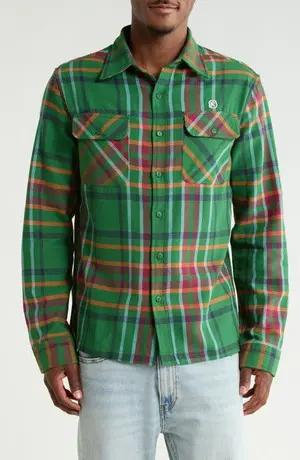 BILLIONAIRE BOYS CLUB Bb Moonshot Plaid Cotton Buttoin-up Shirt - Eden