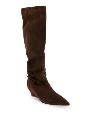 ODISSI Suede Wedge Heel Boots