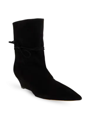ODISSI Suede Wedge Ankle Boots