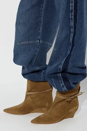 ODISSI Suede Wedge Ankle Boots
