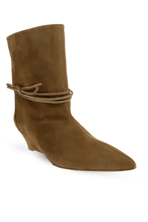 ODISSI Suede Wedge Ankle Boots