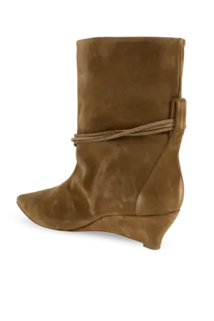 ODISSI Suede Wedge Ankle Boots