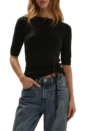 FAVORITE DAUGHTER Side Eye Wool Top