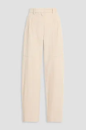 Brunello Cucinelli Pleated Cotton Corduroy Wide-leg Trousers