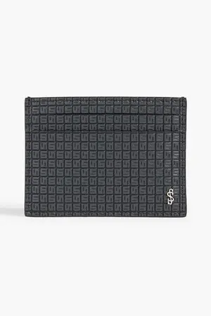 SERAPIAN Embossed Coatedcanvas Cardholder - Charcoal