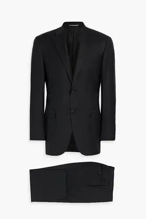 Canali Cupro Suit - Black