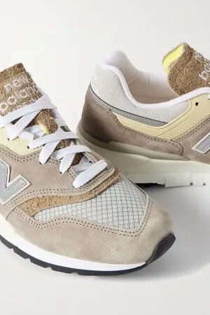 NEW BALANCE 997 Suede And Mesh Sneakers - Beige