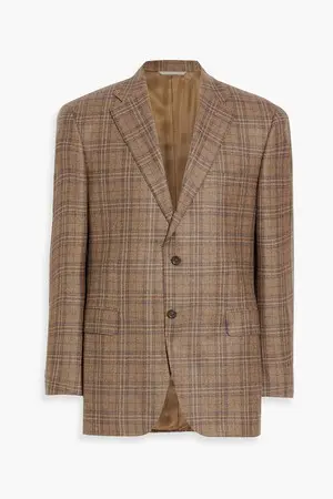 Canali Checked Cupro Blazer