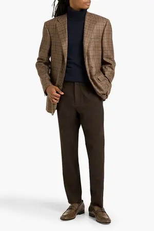 Canali Checked Cupro Blazer