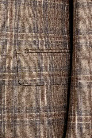 Canali Checked Cupro Blazer