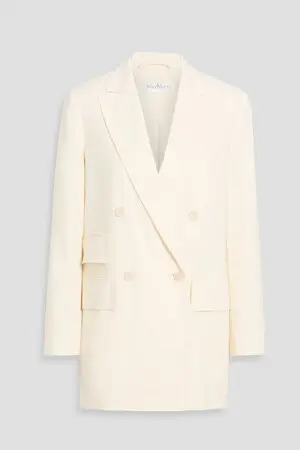 Max Mara Elegia Doublebreasted Wool Blazer - Cream