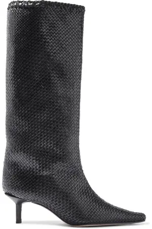 MIISTA Sandy Woven Leather Boots - Black