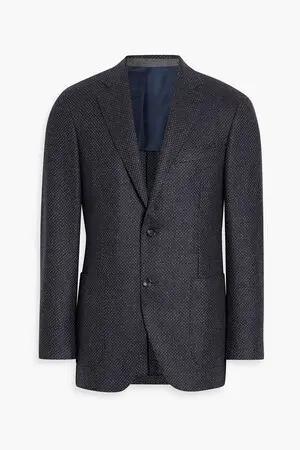 Canali Cuprotweed Blazer - Navy