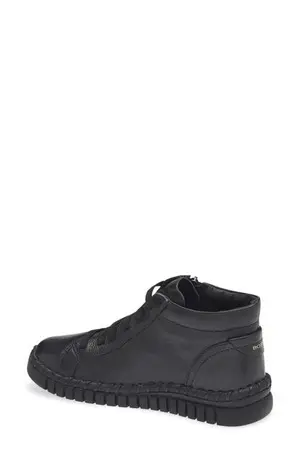 BOTTERO Leather High Top Sneaker With Side Zip