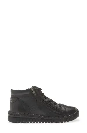 BOTTERO Leather High Top Sneaker With Side Zip