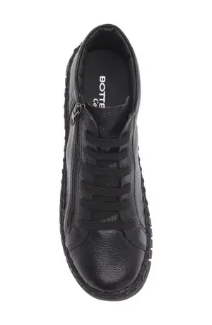 BOTTERO Leather High Top Sneaker With Side Zip