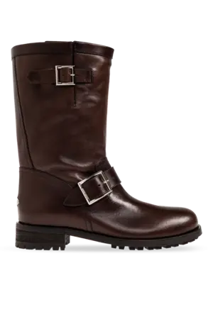 JIMMY CHOO Biker Mid’ Ankle Boots - Brown