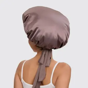 LUCE Silky Satin Double Layer Hair Bonnet - Brown