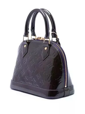 LOUIS VUITTON 2016 Monogram Vernis Alma Bb Satchel - Purple