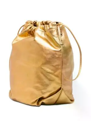 Saint Laurent Metallic Lambskin Teddy Bucket Bag