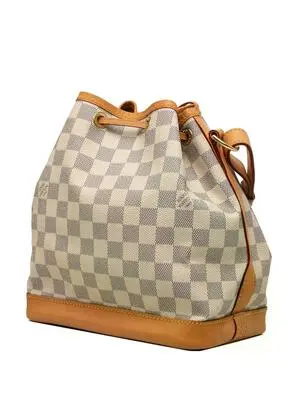 LOUIS VUITTON 2015 Damier Azur Noe Bb Bucket Bag - White