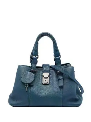 Bottega Veneta 2012-2026 Small Cervo Roma Satchel - Blue