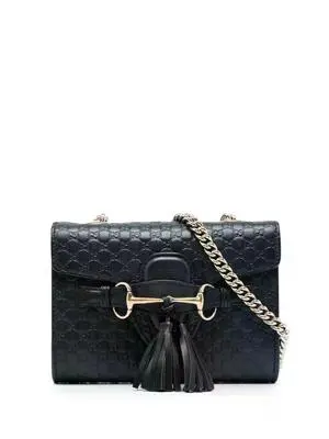 Gucci 2016-2026 Mini Microguccissima Emily Crossbody Bag - Black