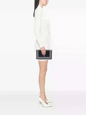 Saint Laurent 2015 Studded Leather Monogram Clutch Bag
