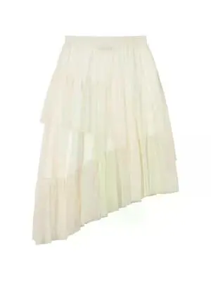 TOUT A COUP Asymmetric Tiered Midi Skirt