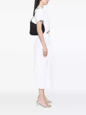 Fendi Zucchino Canvas Shoulder Bag - Black