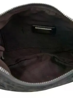 Fendi Zucchino Canvas Shoulder Bag - Black