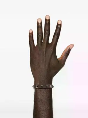 Valentino Garavani Rockstud Embellished Leather Bracelet