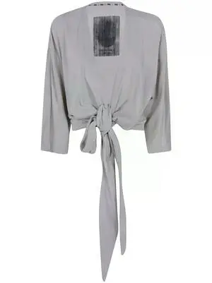 ZIGGY CHEN Tie-front Top - Grey