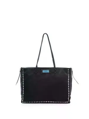 Prada Studded Tessuto Tote Bag
