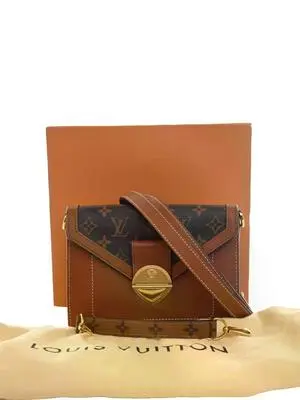 LOUIS VUITTON 2018 Monogram Retro Biface Satchel - Brown