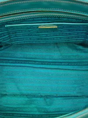 Prada Saffiano Lux Galleria Double Zip Tote Bag - Blue