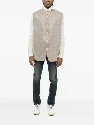 Corneliani Mandarin Collar Silk Waistcoat