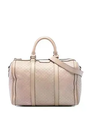 Gucci 2016-2026 Medium Microguccissima Joy Boston Bag Satchel - Brown