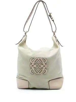 Loewe 2007 Canvas Anagram Shoulder Bag - Brown