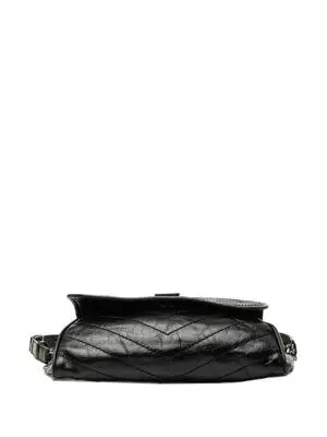 Saint Laurent 2019 Crinkled Calfskin Monogram Niki Belt Bag