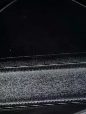 Celine Shiny Calfskin Triomphe Claude Shoulder Bag - Black