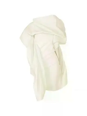 Issey Miyake Draped Asymmetric Top - Neutrals