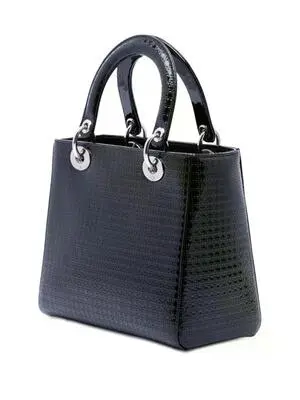 Dior Medium Patent Microcannage Lady Satchel
