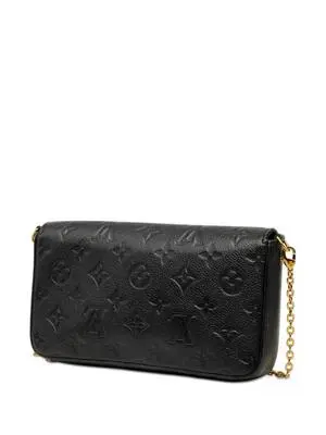 LOUIS VUITTON 2018 Monogram Empreinte Pochette Felicie Bag - Black