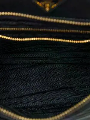 Prada Saffiano Trimmed Tessuto Crossbody Bag
