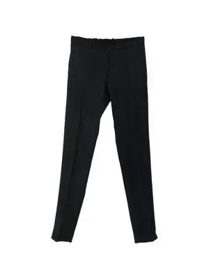 Incotex Pressed-crease Slim-fit Trousers - Black