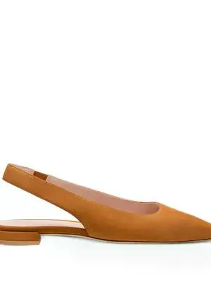 STUART WEITZMAN Stassi Pointed-toe Slingback Pumps - Brown